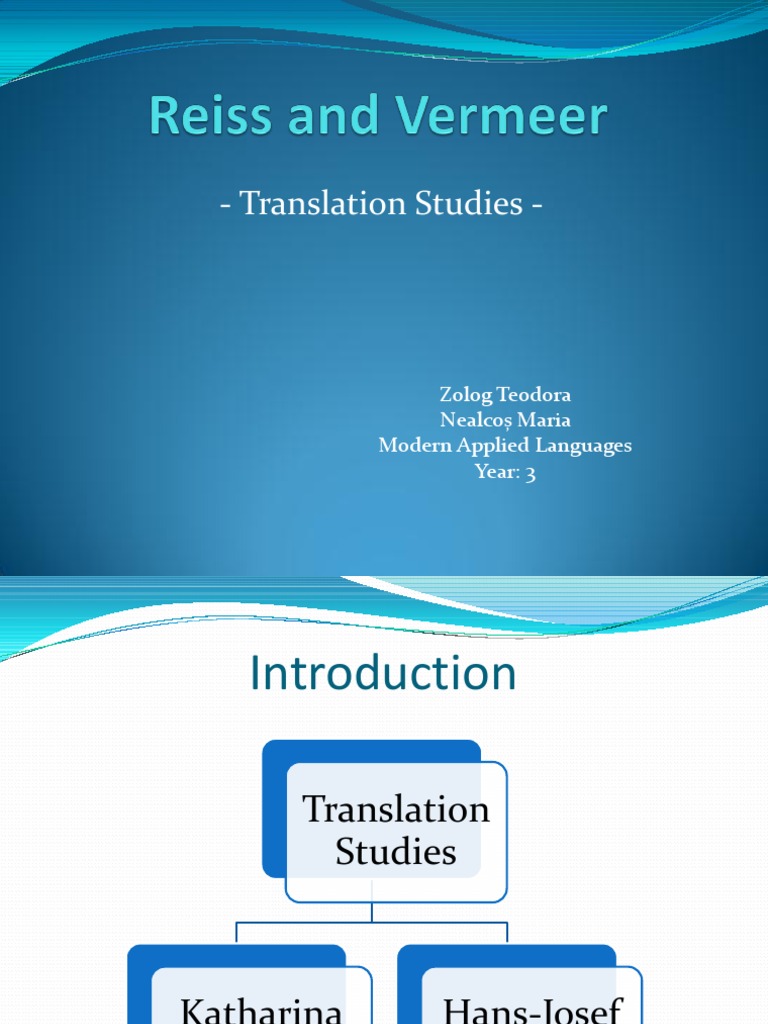 Translation Studies - : Zolog Teodora Nealcoș Maria Modern Applied ...