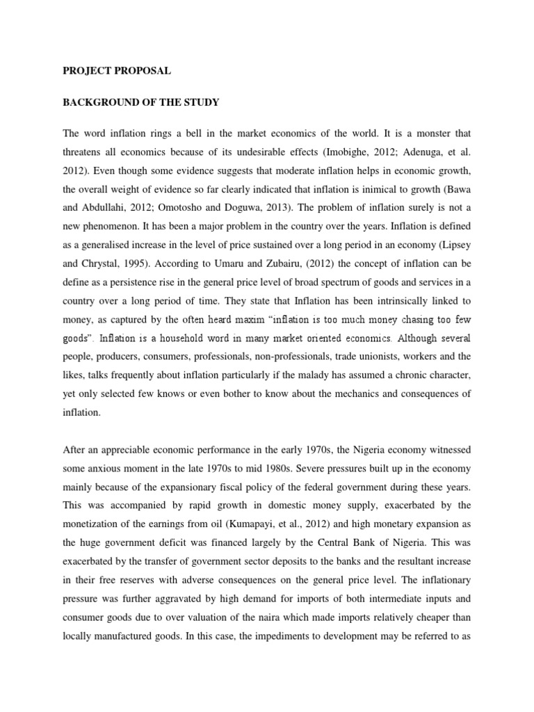 Project Proposal | PDF | Inflation | Macroeconomics