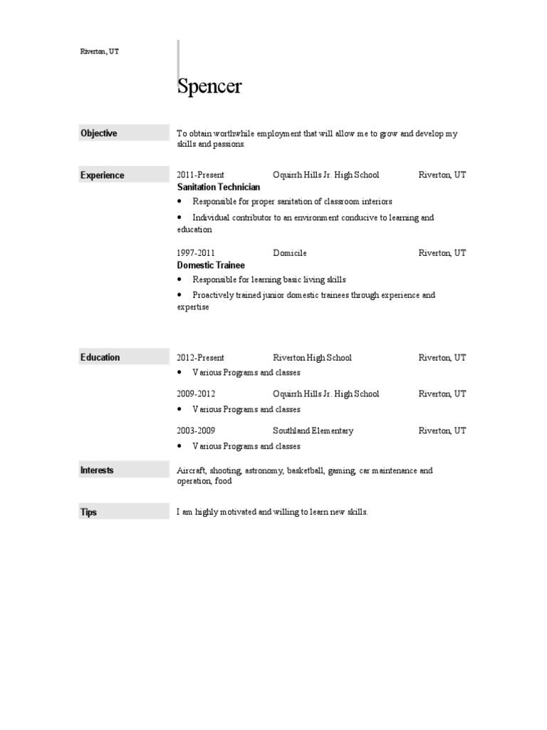 Spencer Resume | PDF