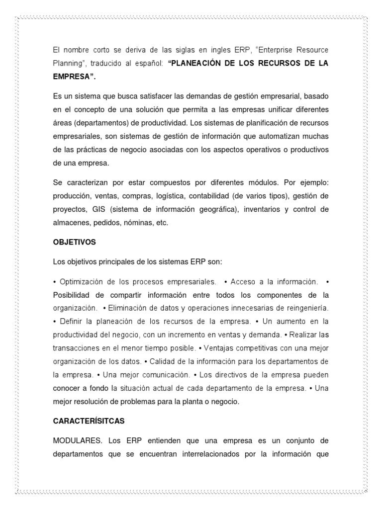Resumen 5 Cuartillas | PDF | Planificación de recursos empresariales ...