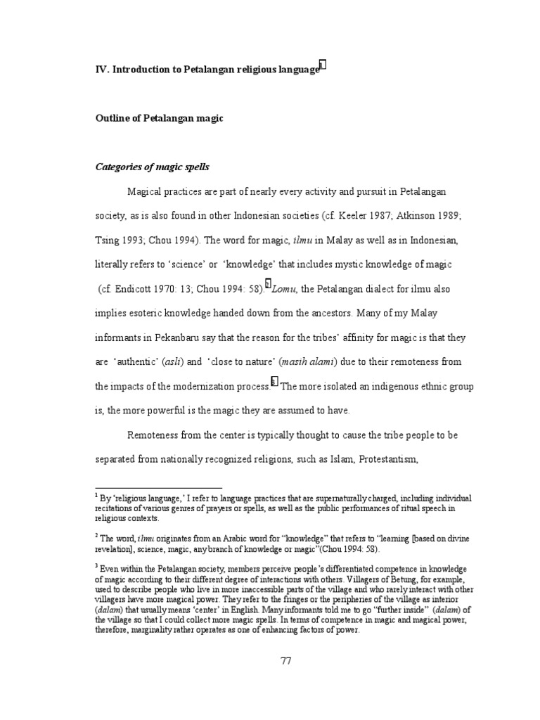 Chapter IV Introduction To An Magic Spells | PDF | Feeling | Prayer