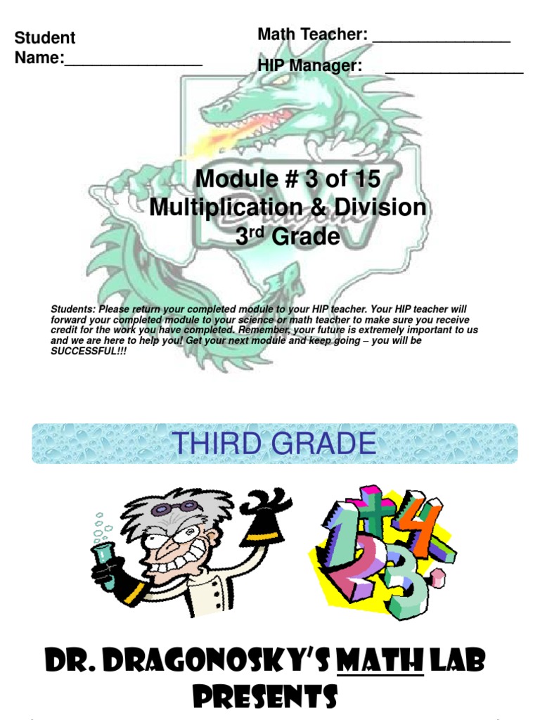 Module 3 Multiplication divisionDR. DRAGON PDF | PDF | Multiplication ...