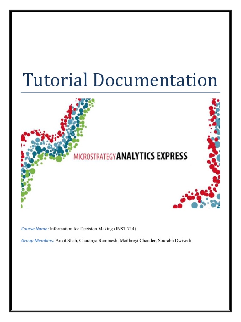 Microstrategy Tutorial Documentation Pdf Business Intelligence