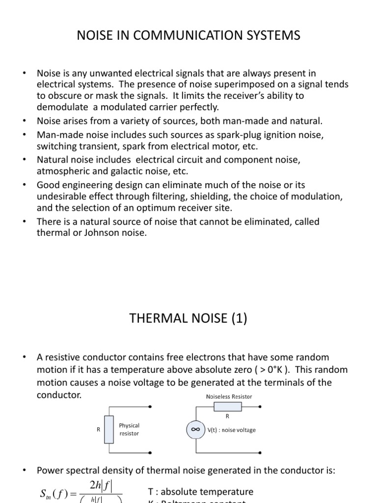 Types of Noise in Communication Systems | PDF | Telecommunications ...