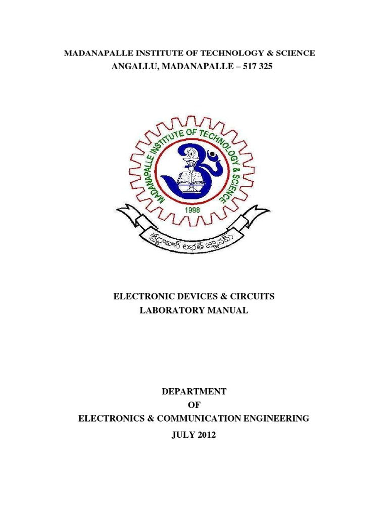 Edc Lab Manual | PDF | Field Effect Transistor | Amplifier