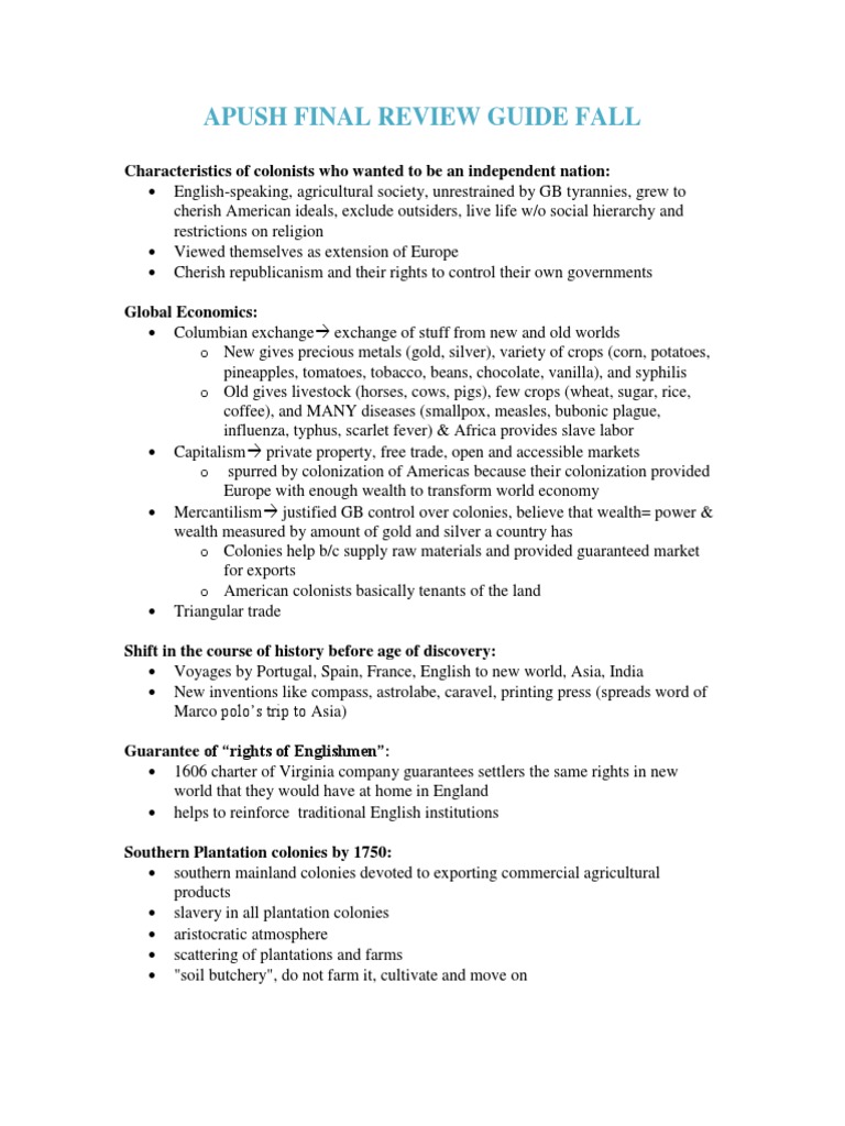 Apush Final Review Guide | PDF | Whig Party (United States) | Mexican ...