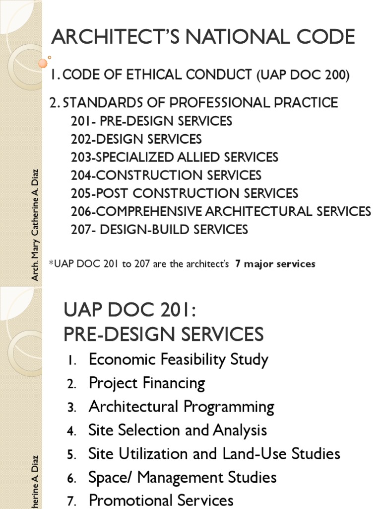 Uap Doc 201 | PDF | Construction Management | Architect