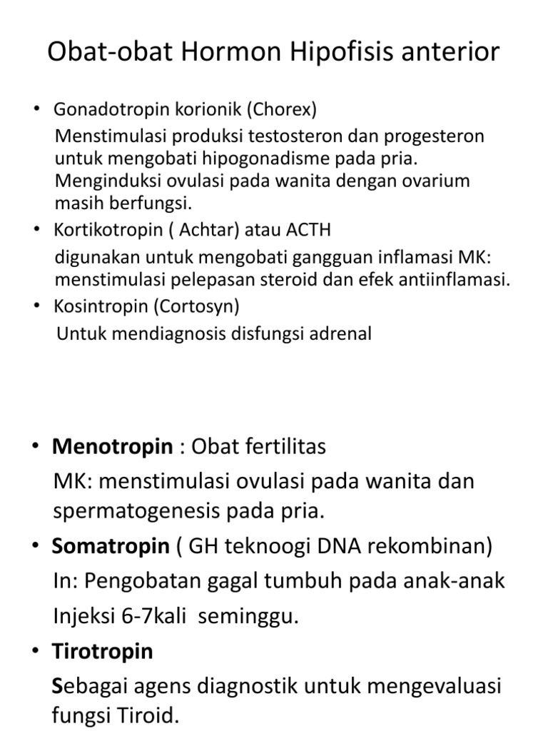 Obat-Obat Hormon Hipofisis Anterior | PDF