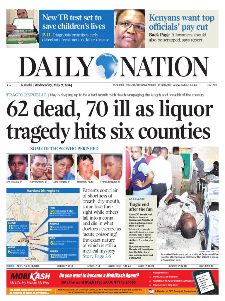 Daily Nation 07.05.2014 | PDF | Tuberculosis | Witness