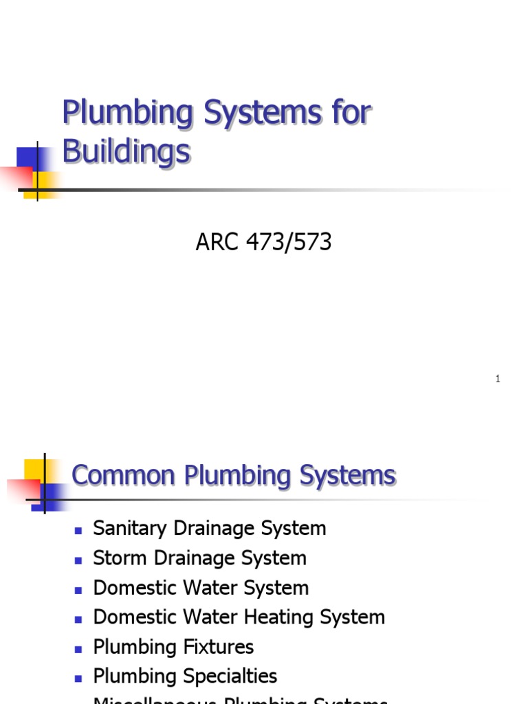 Overview of Building Plumbing Systems | PDF | Water Heating | Sanitary ...