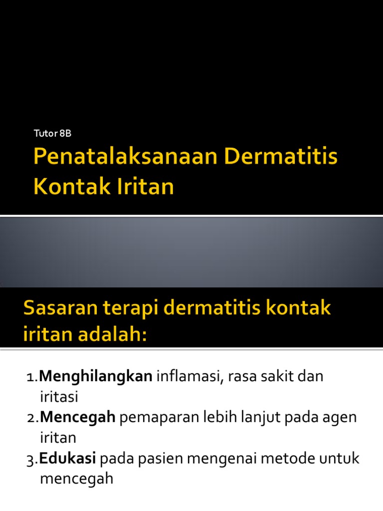 Penatalaksanaan Dermatitis Kontak Iritan | PDF
