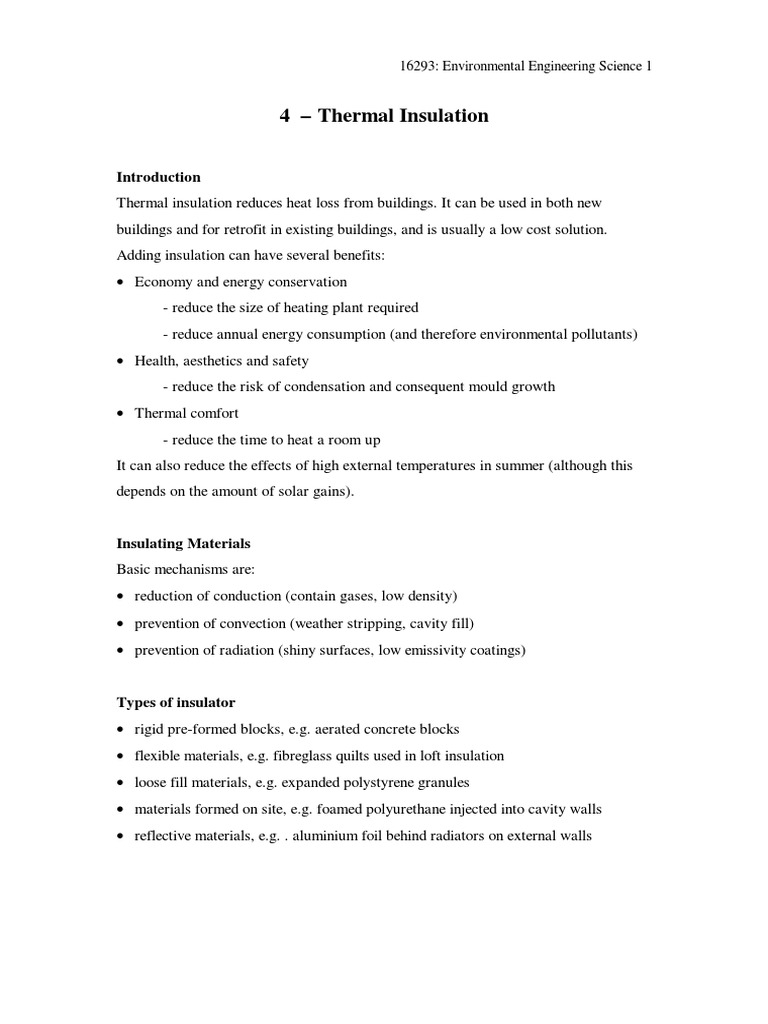 4 Thermal Insulation | PDF | Building Insulation | Thermal Insulation
