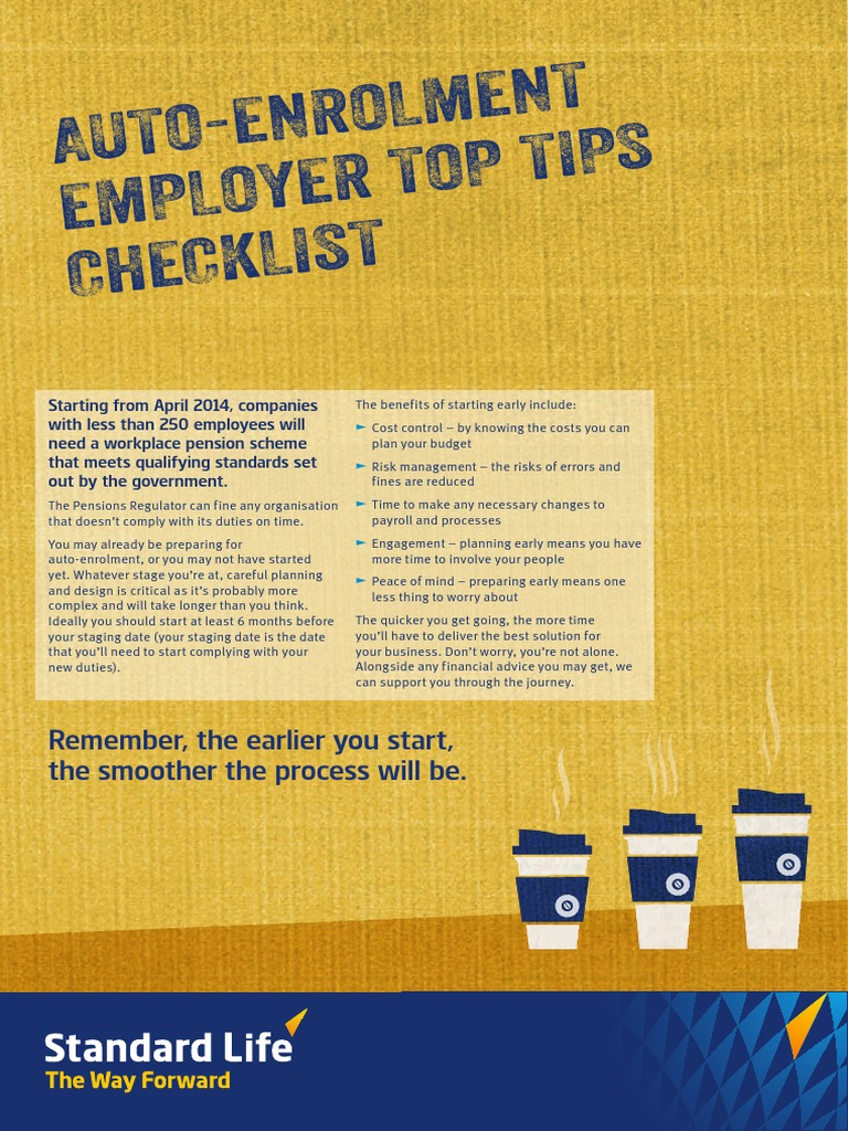 Auto Enrolment Employer Tips | PDF | Pension | Payroll