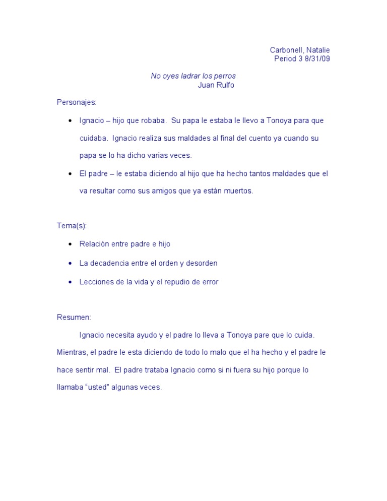 No Oyes Ladrar Los Perros | PDF