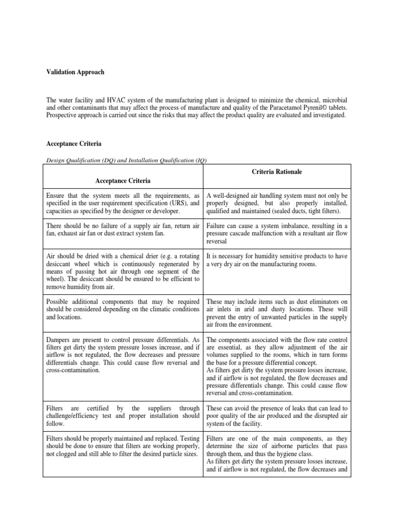 HVAC SYSTEM Validation Approach and Qualification | Download Free PDF ...