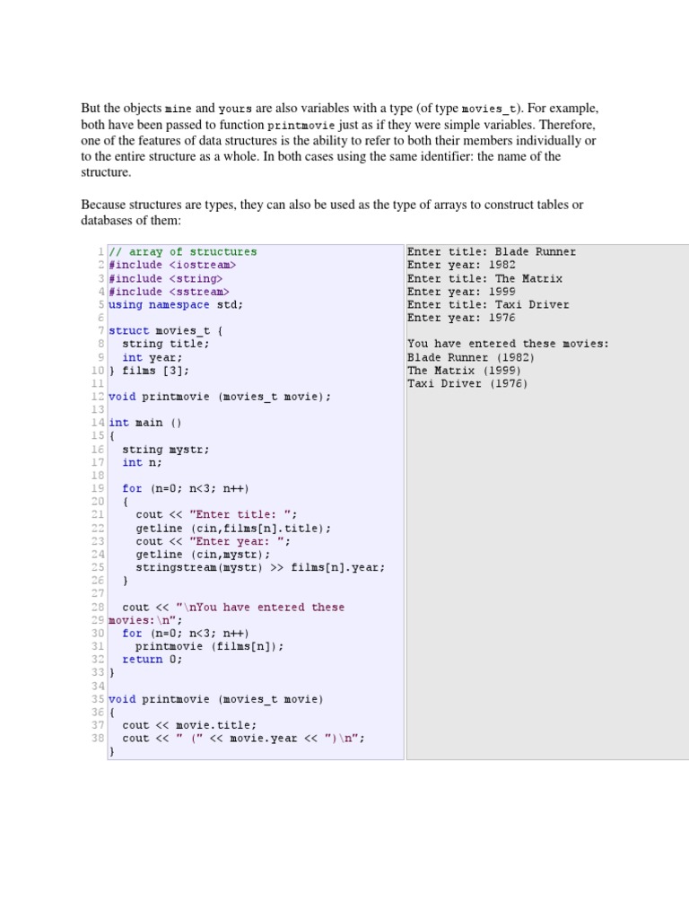 Array of Structures: #Include #Include #Include | Download Free PDF | Pointer (Computer ...