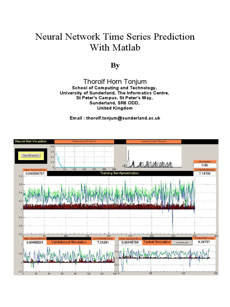 Neural Network Time Series Prediction SP500 2 | PDF | Time Series | Matlab