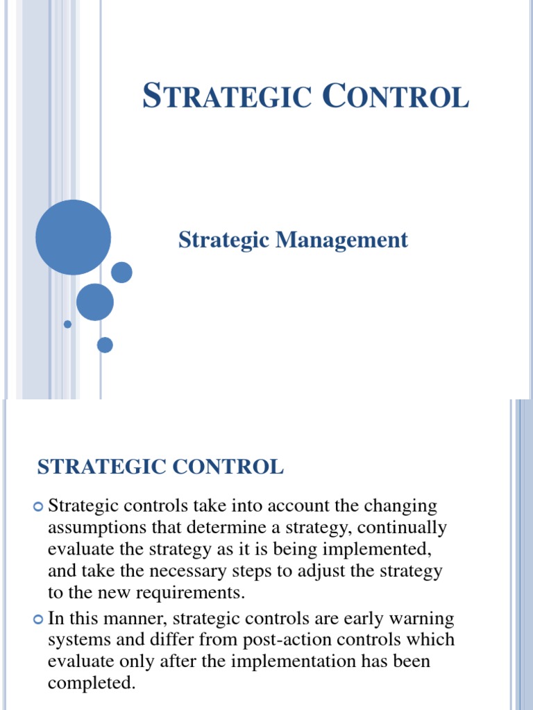 Strategic Control | Download Free PDF | Crisis Management | Strategic ...