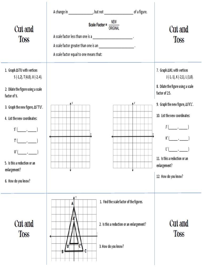 Dilations Foldable INB | PDF | Teaching Methods & Materials