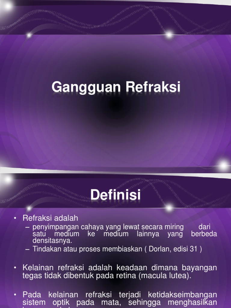 Definisi Dan Klasifikasi Gangguan Refraksi | PDF