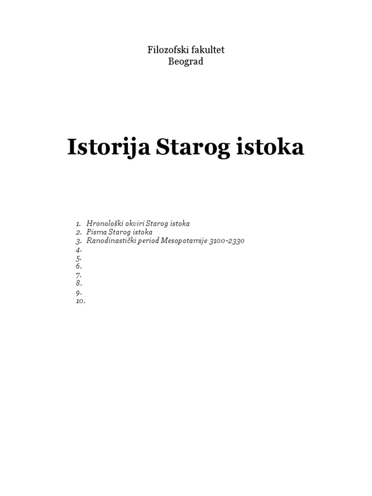 Stari Istok | PDF