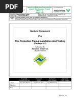 Method Statement Fire Protection Installation | PDF | Pipe (Fluid Conveyance) | Fire Sprinkler ...