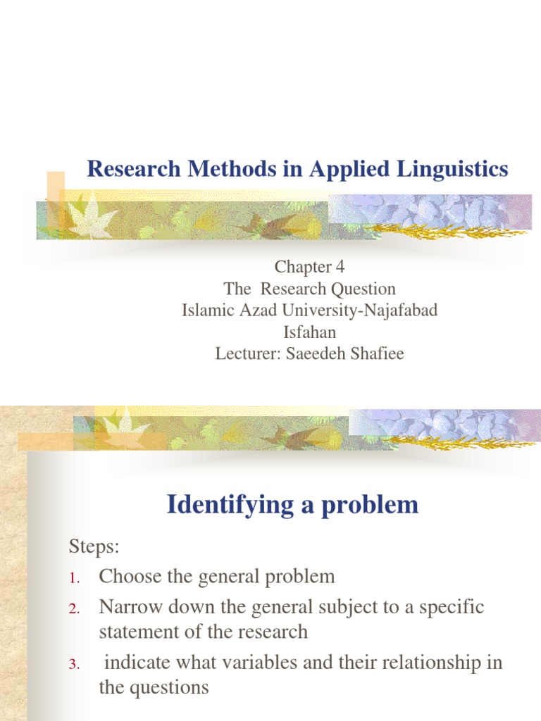 Crafting Effective Research Questions | PDF | Career & Growth | Science ...