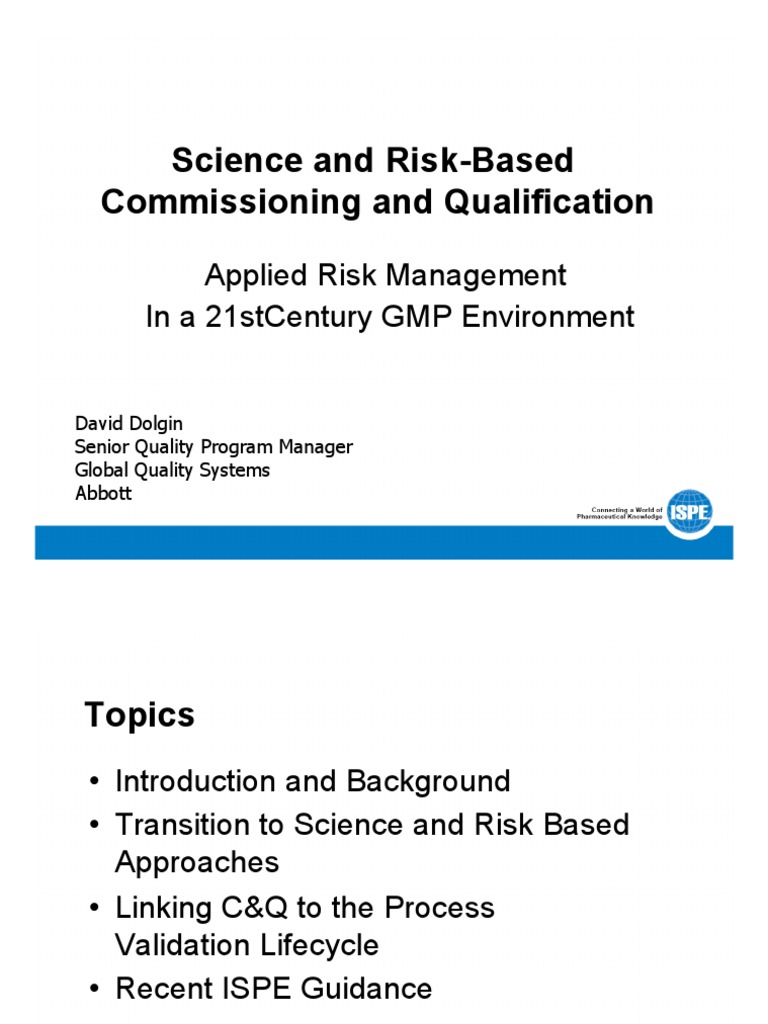 Science and Risk-Based C&Q Strategies | PDF | Verification And ...