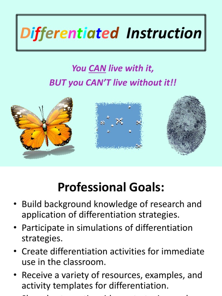 Differentiated Instruction PD 10-18-13 | PDF | Differentiated ...