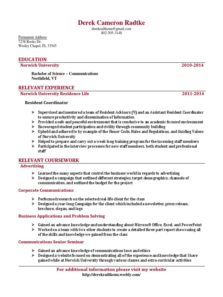 Derek Cameron Radtke's Resume | PDF