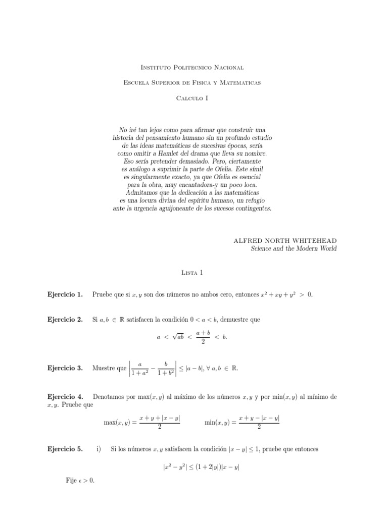 LISTA1 | PDF | Enseñanza de matemática | Science