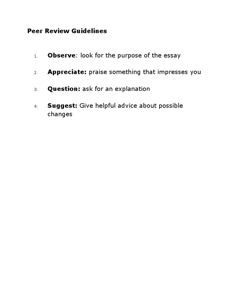 Peer Review Guidelines | PDF