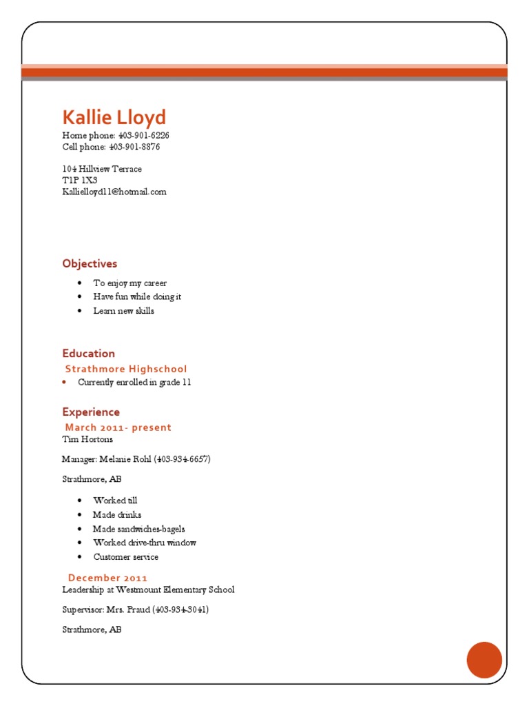 Kallie Lloyd's Resume and Skills Profile | PDF | Career & Growth
