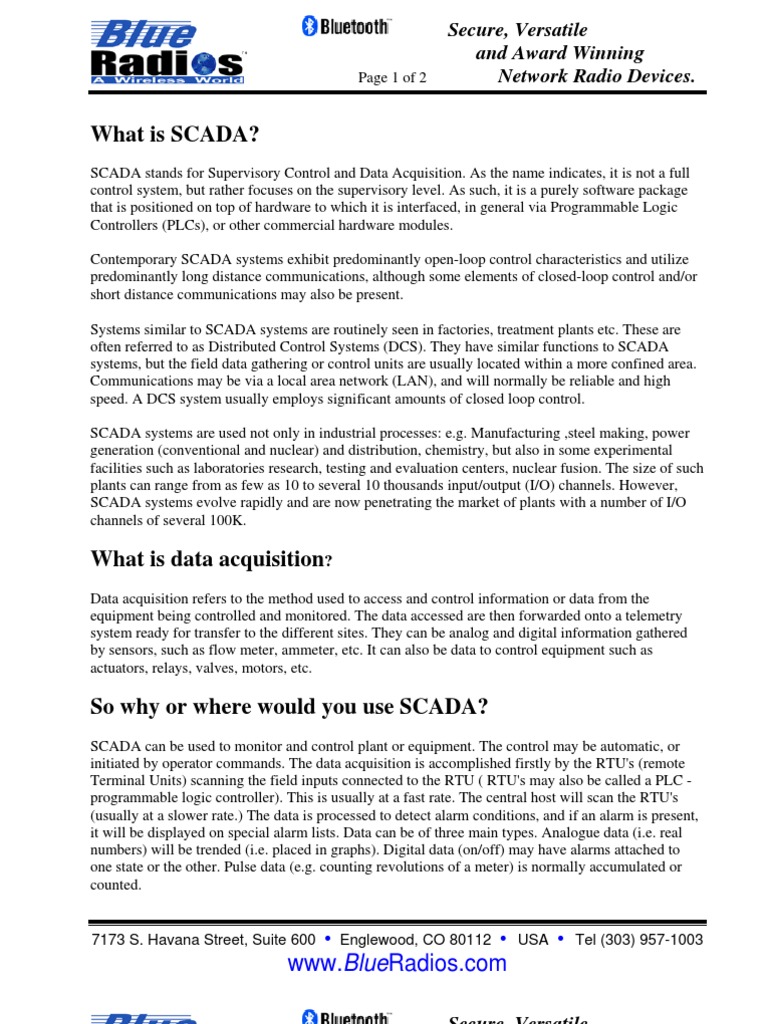 What Is Scada | PDF | Scada | Programmable Logic Controller