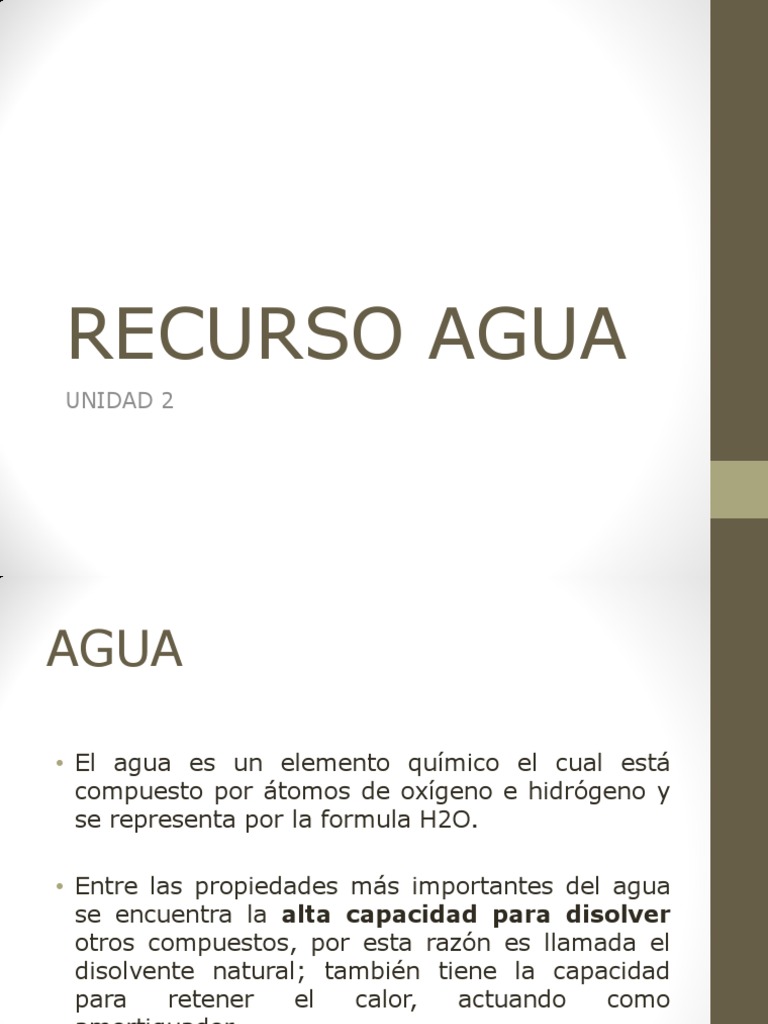 Unidad 2 Agua Potable | PDF