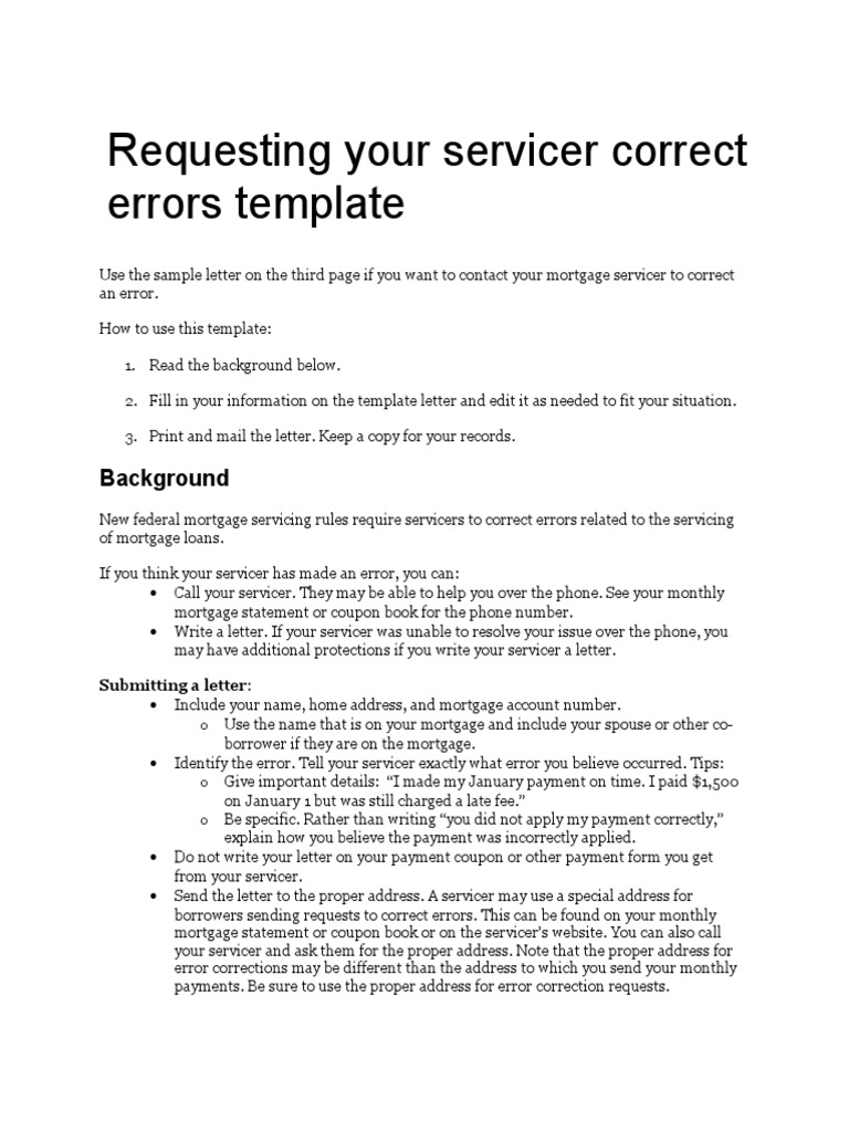 Mortgage Error Correction Guide | PDF | Mortgage Loan | Foreclosure