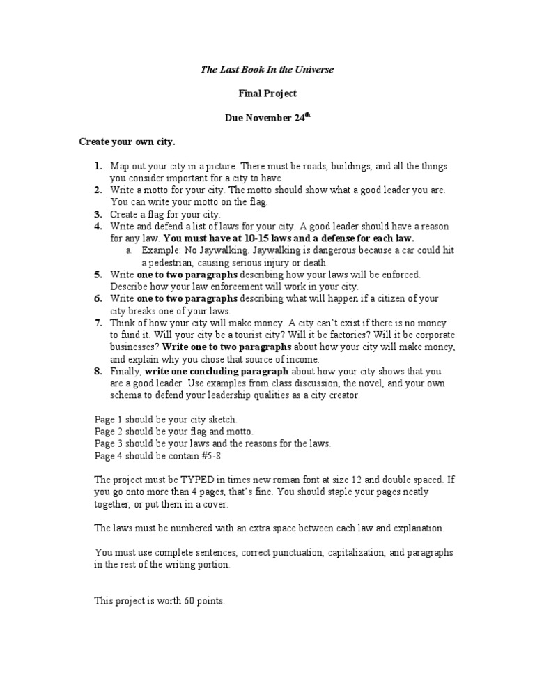 The Last Book Final Project | PDF | Paragraph