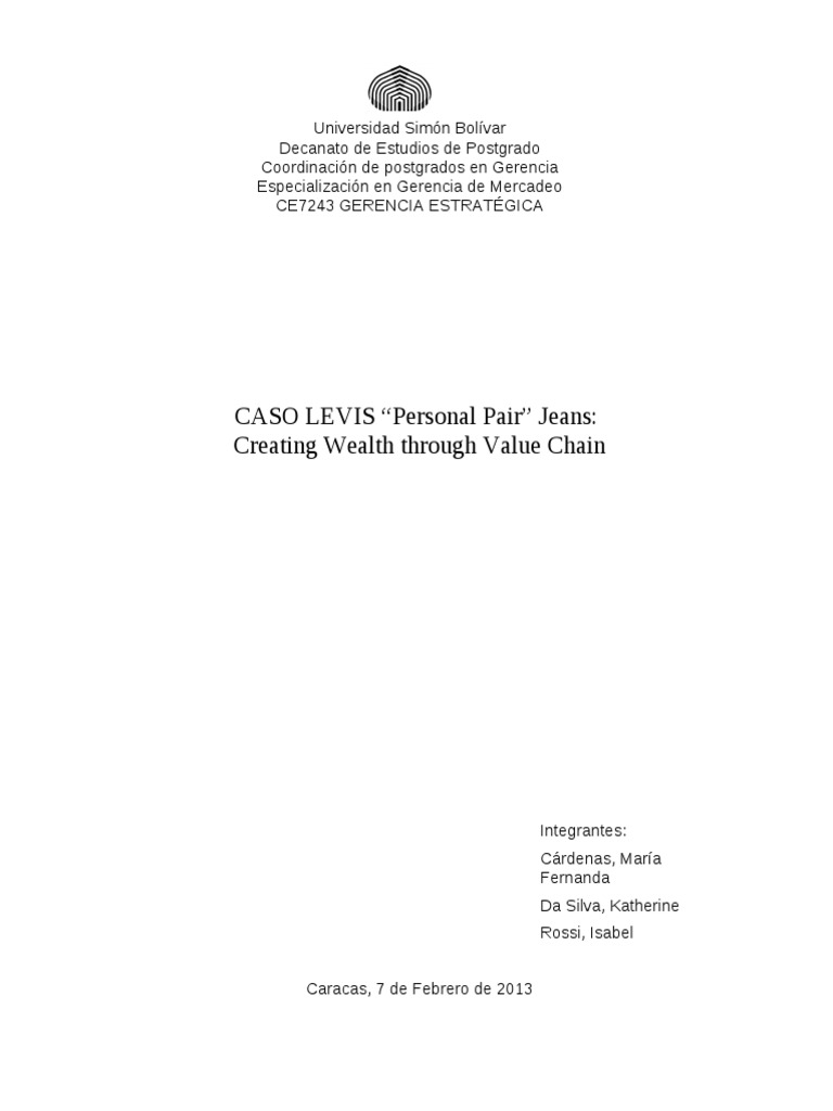 Caso Levis Grupo7nuevo | PDF | Cadena de valor | Marketing