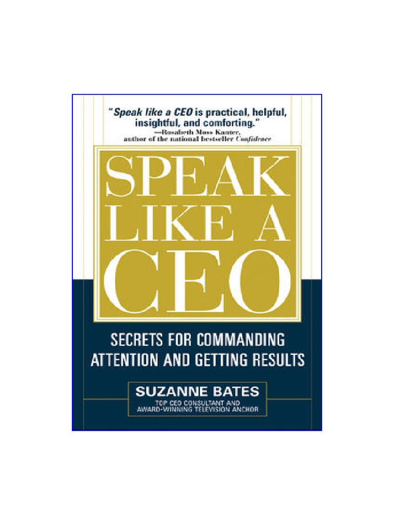 Speak Like A Ceo Pdf Physical Exercise Physical Fitness