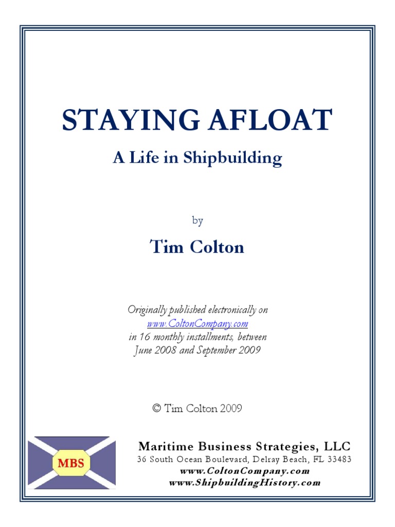 A Life in Shipbuilding | PDF | Oil Tanker | Shipbuilding