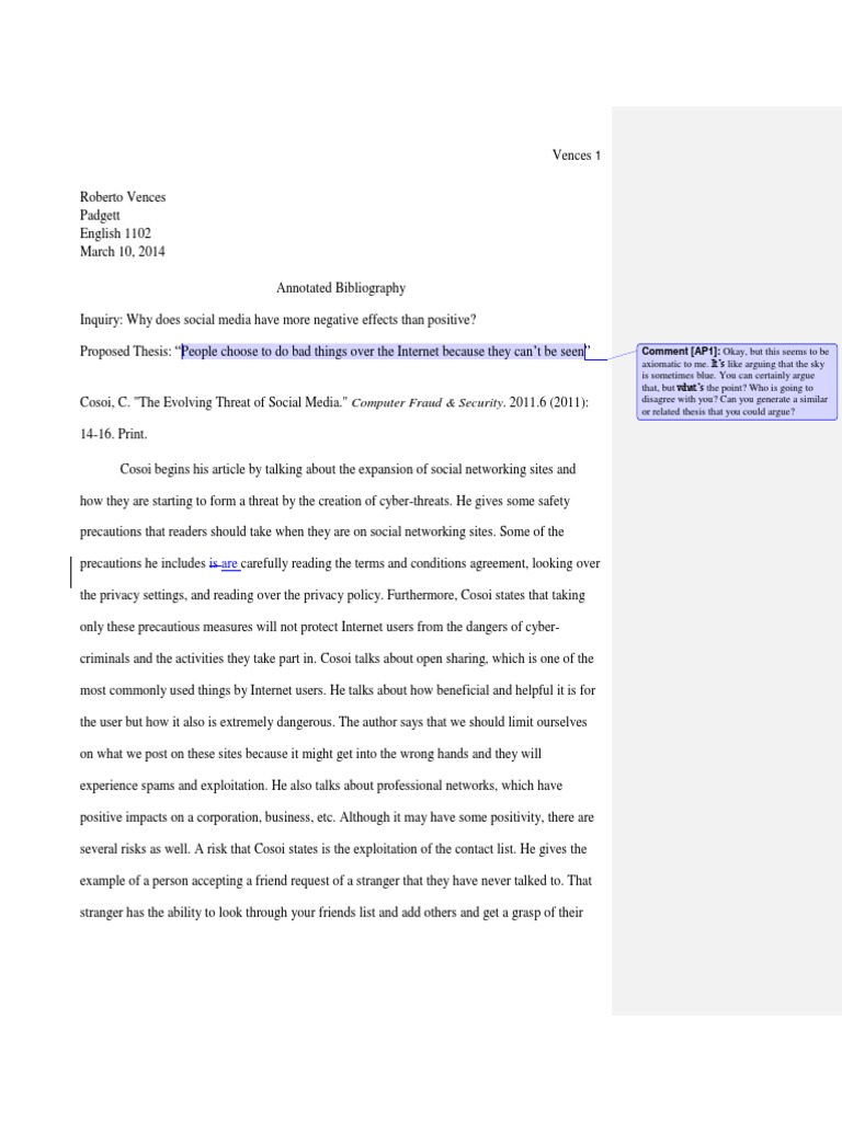 Vences Roberto Bib-1 | PDF | Social Media | Popular Culture & Media Studies