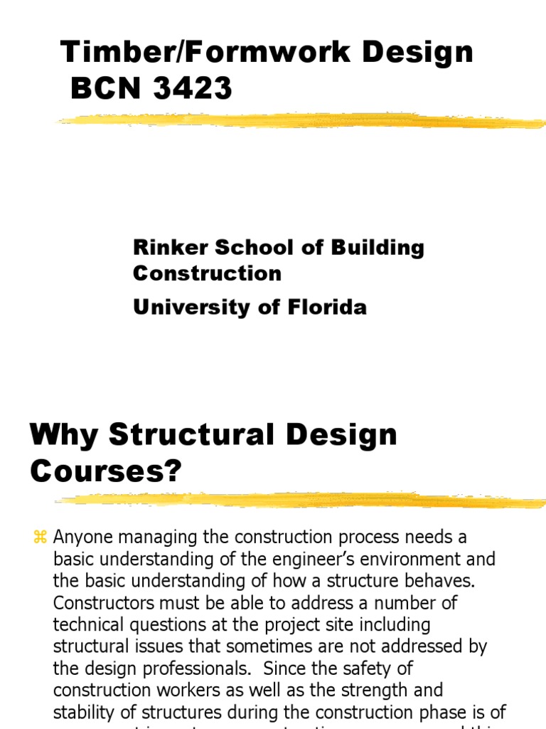 Timber Formwork Design | PDF | Building Code | Structural Load