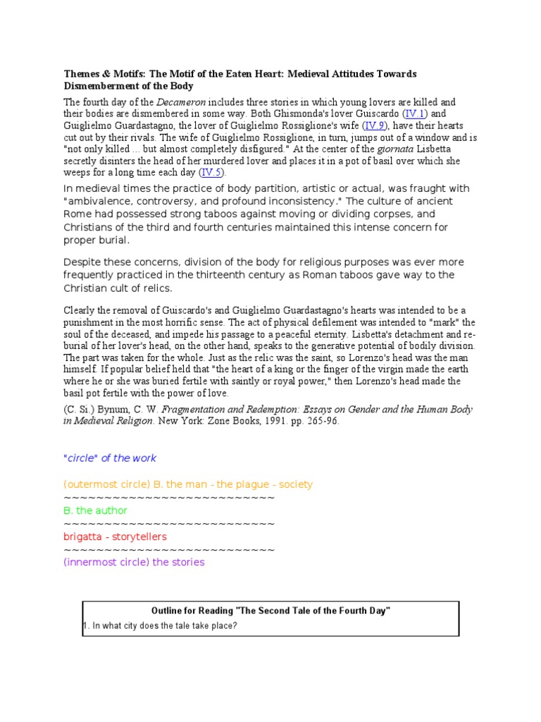 Themes in The Decameron | PDF | Burial