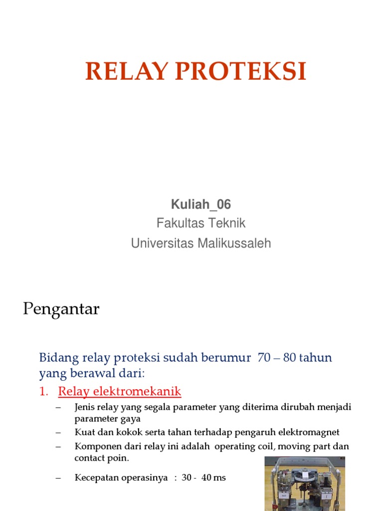 Relay Proteksi | PDF
