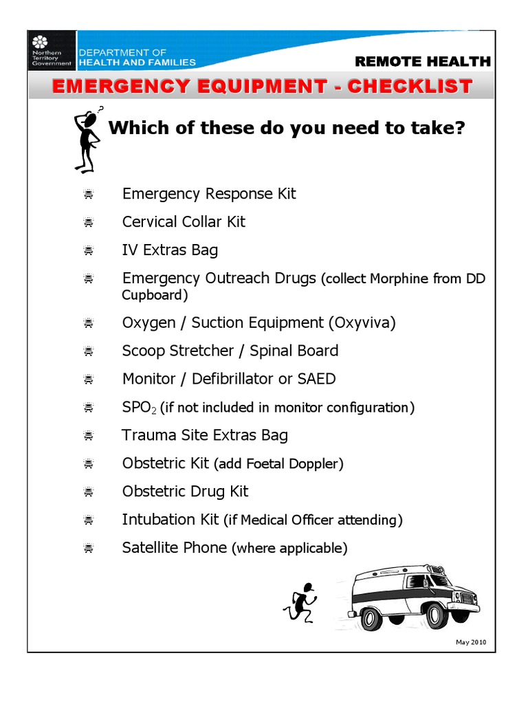 Emergency Equipment Checklist | PDF
