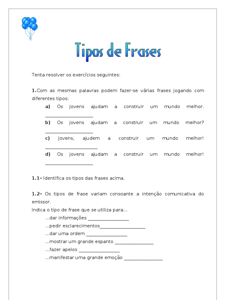 Tipos de Frase | PDF
