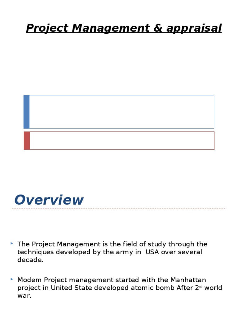 Project Management & Appraisal | PDF | Project Management | Goal