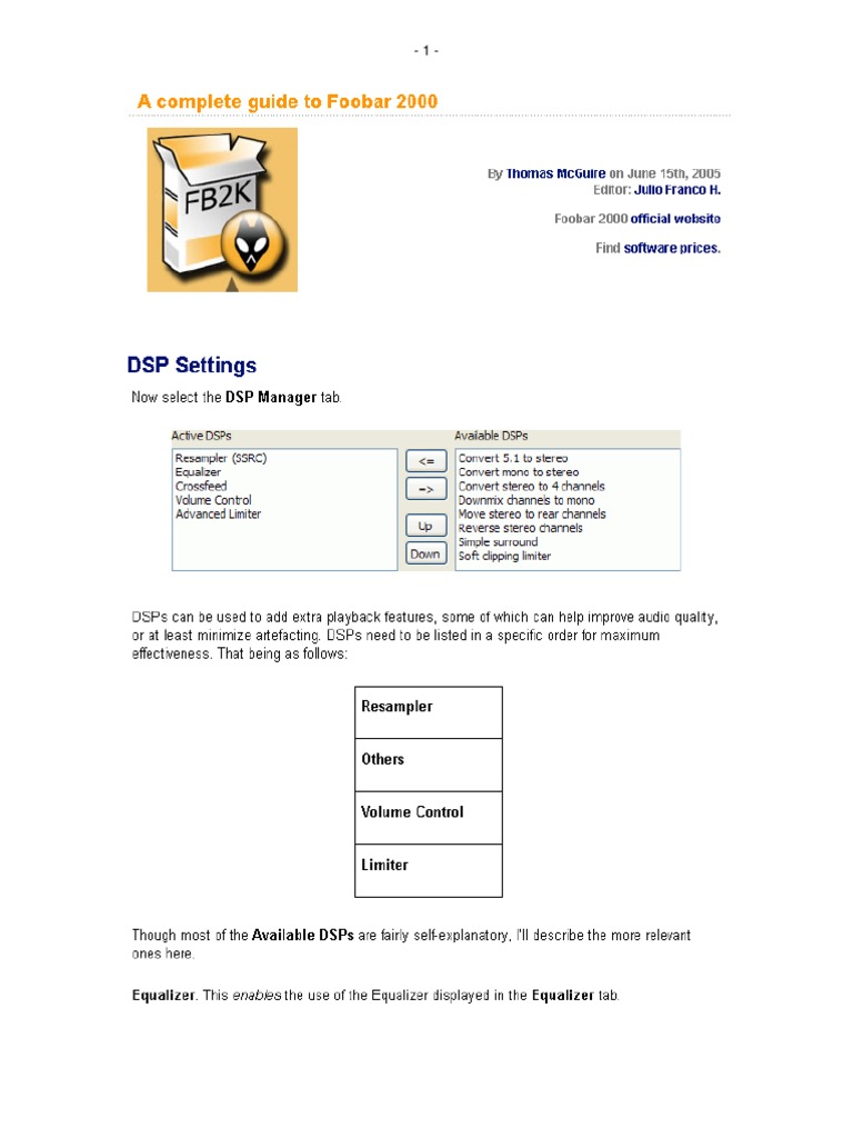 A Complete Guide To Foobar 2000 | PDF