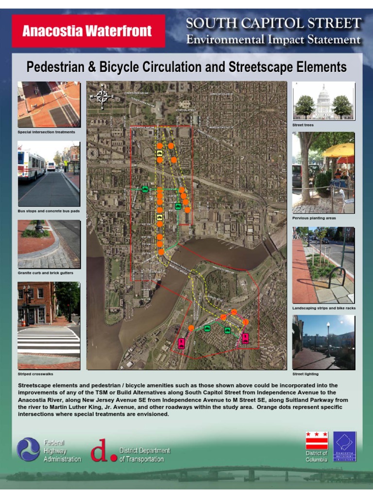 Pedestrian & Bicycle Circulation and Streetscape Elements | PDF ...