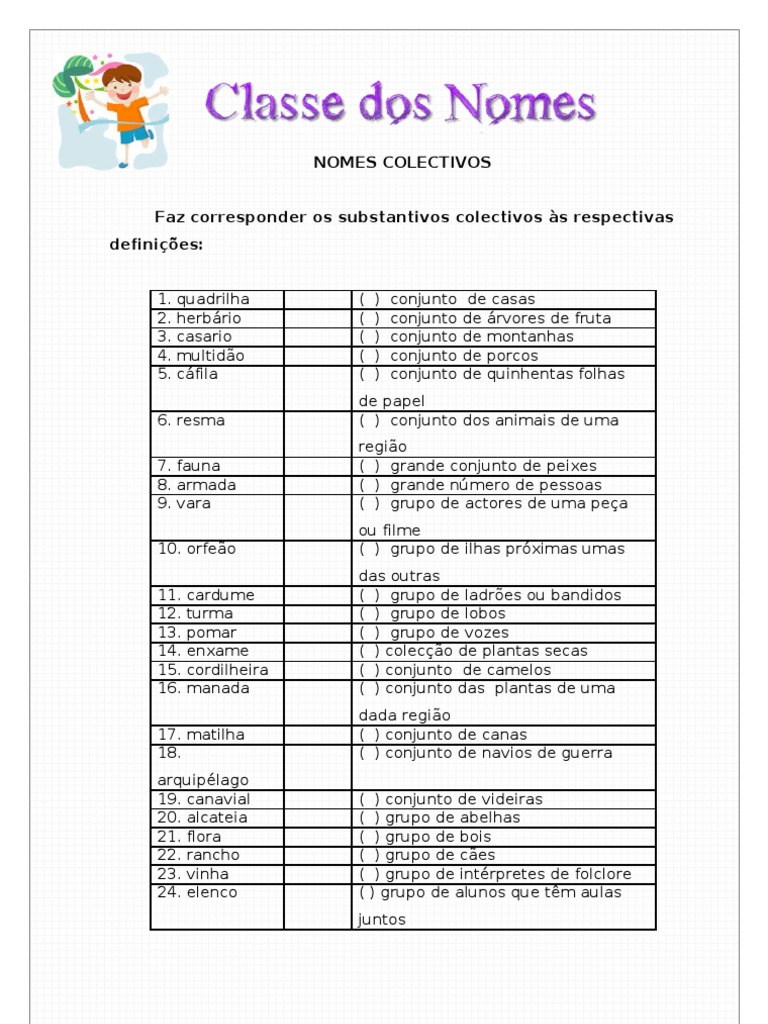 Classe Dos Nomes - Colectivos